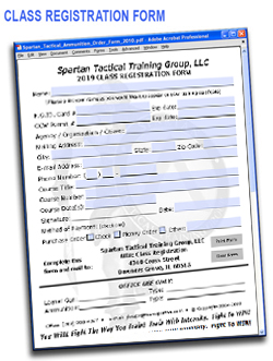 SPARTAN TACTICAL FIREARMS TRAINING SERVICES - CLASS REGISTRATION