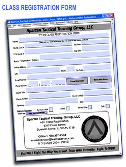 SPARTAN TACTICAL FIREARMS TRAINING - CLASS REGISTRATION