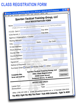 SPARTAN TACTICAL FIREARMS TRAINING - CLASS REGISTRATION
